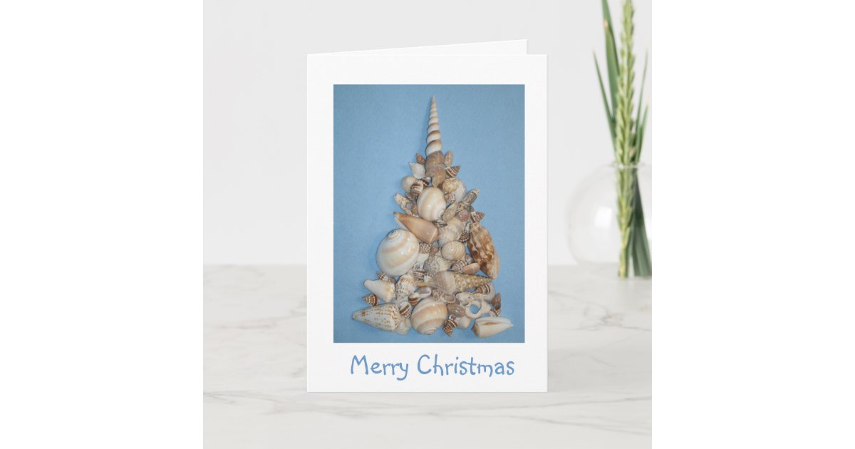 Sea Shell Christmas Card | Zazzle