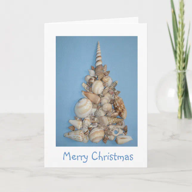 Sea Shell Christmas Card | Zazzle