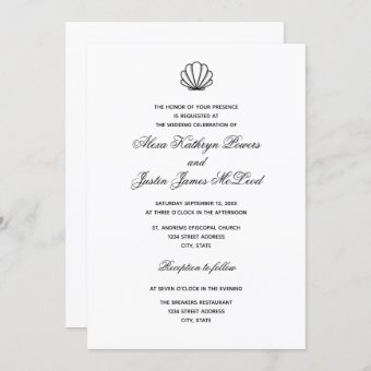 Sea Shell - Wedding Invitation | Zazzle