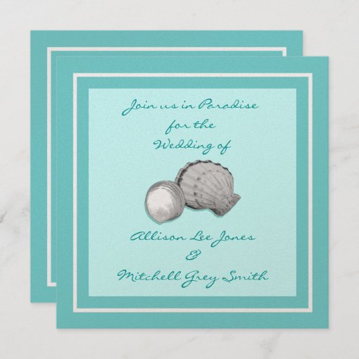 Sea Shell Wedding Invitation | Zazzle
