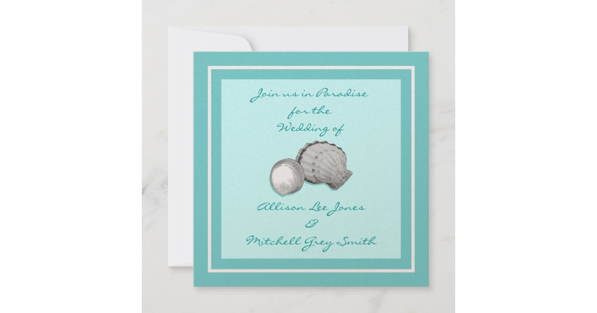 Sea Shell Wedding Invitation | Zazzle