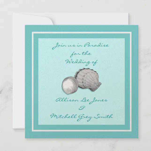 Sea Shell Wedding Invitation | Zazzle
