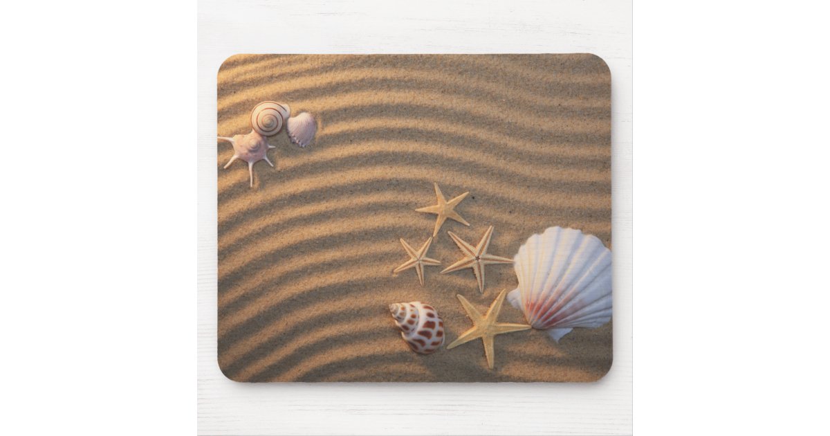 Sea Shells And Starfish Mouse Pad | Zazzle