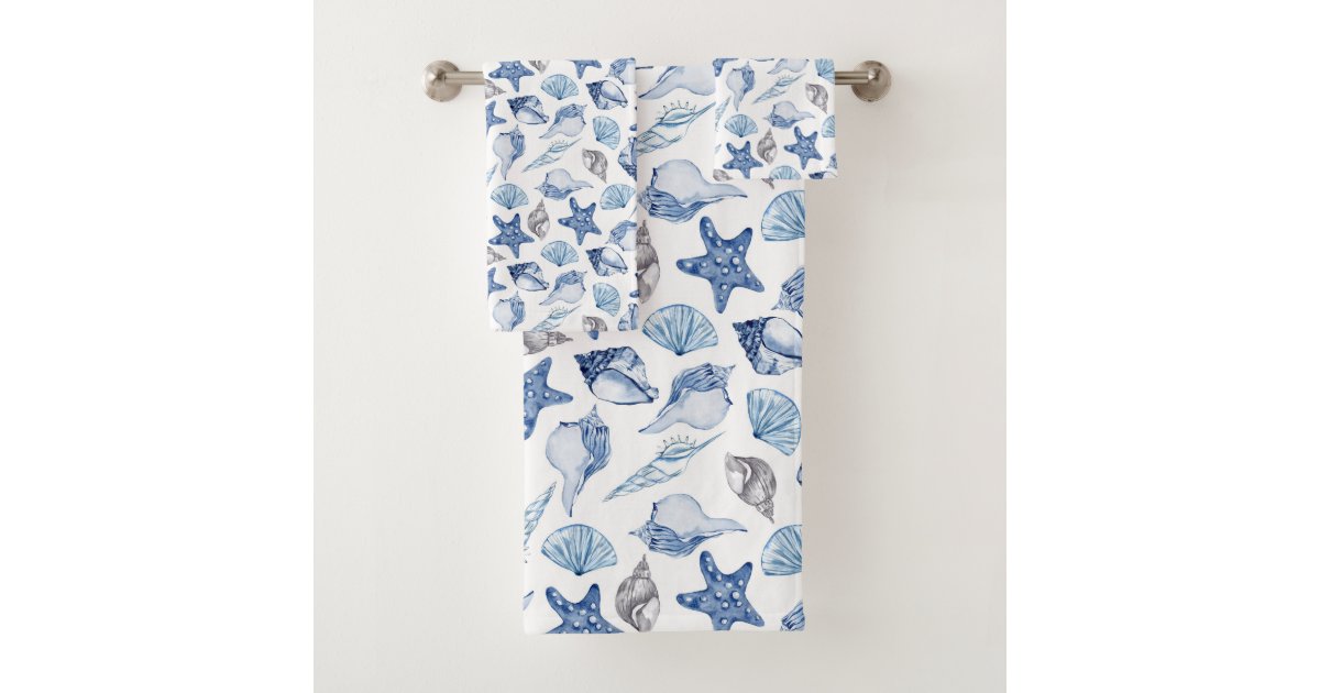 Sea Shells Bath Towel Set | Zazzle