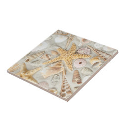 Sea Shells Tile | Zazzle