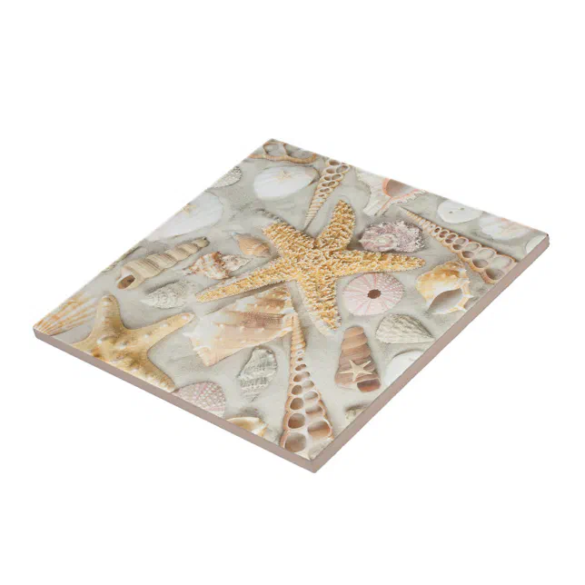 Sea Shells Tile | Zazzle