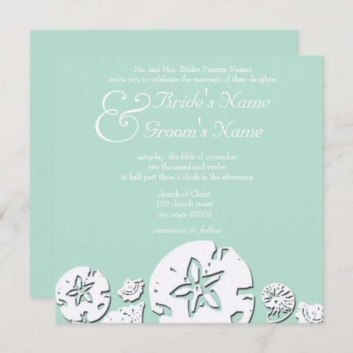 Sea Shells -Wedding Invitations | Zazzle