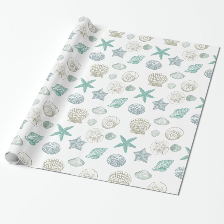 Sea Shells Wrapping Paper | Zazzle