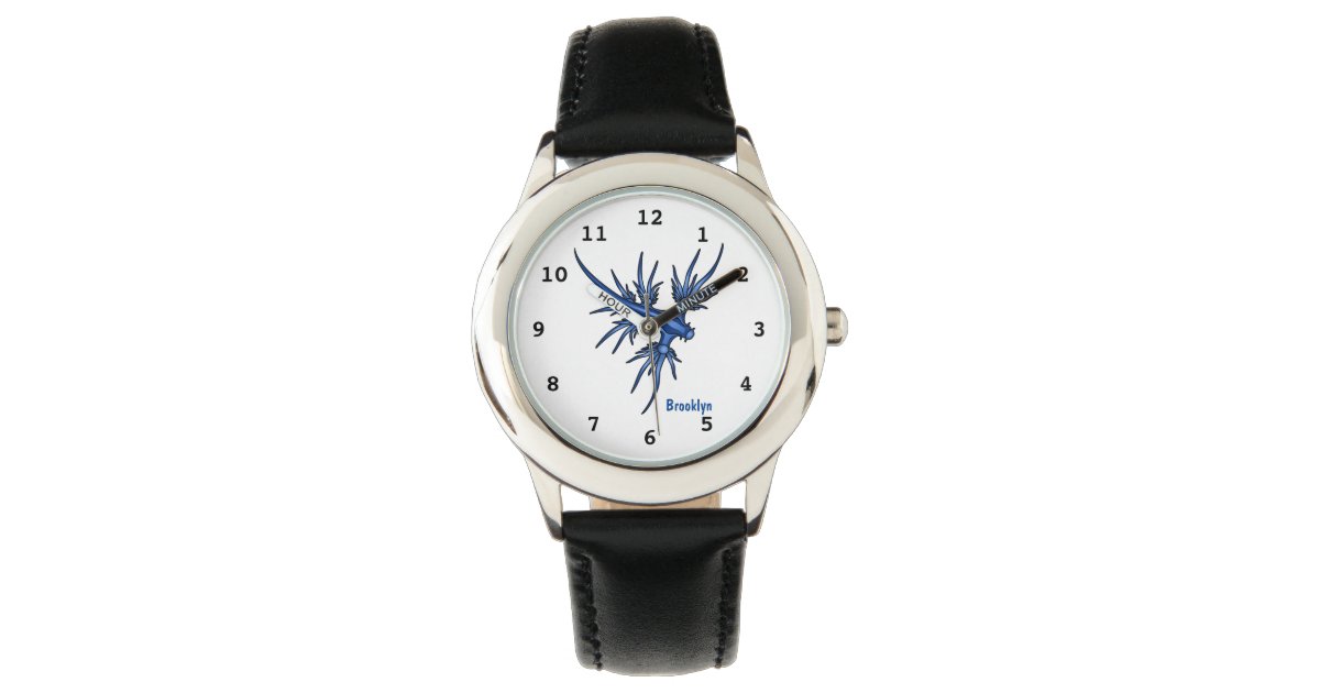 Sea slug blue dragon illustration watch | Zazzle