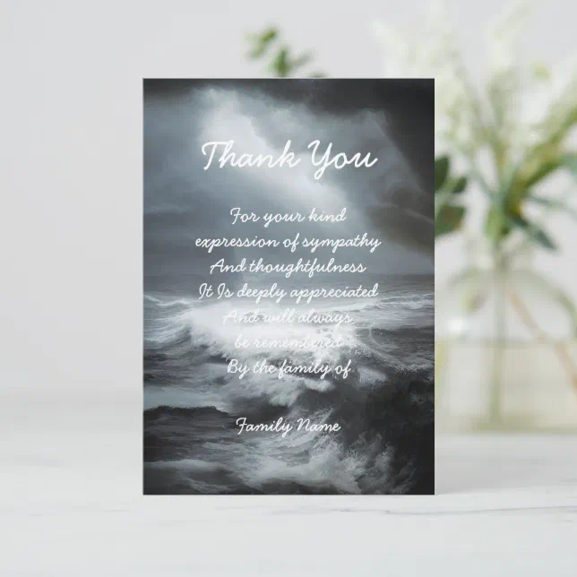 Sea Storm Thank You Card | Zazzle