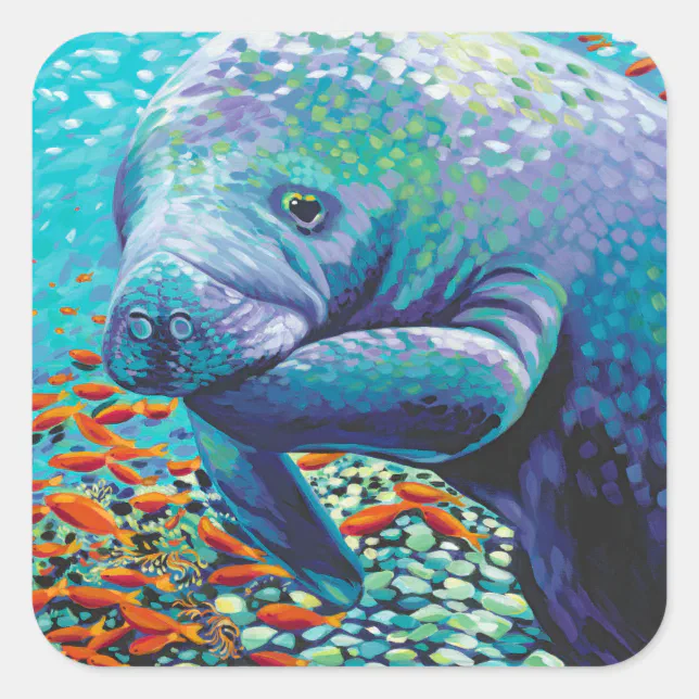 Sea Sweetheart II Square Sticker | Zazzle