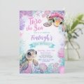 Sea Turtle 2nd Birthday Invitation | Zazzle
