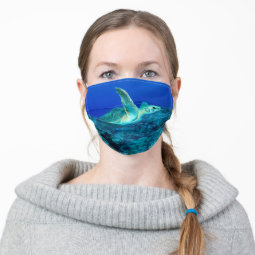 Sea Turtle Adult Cloth Face Mask | Zazzle
