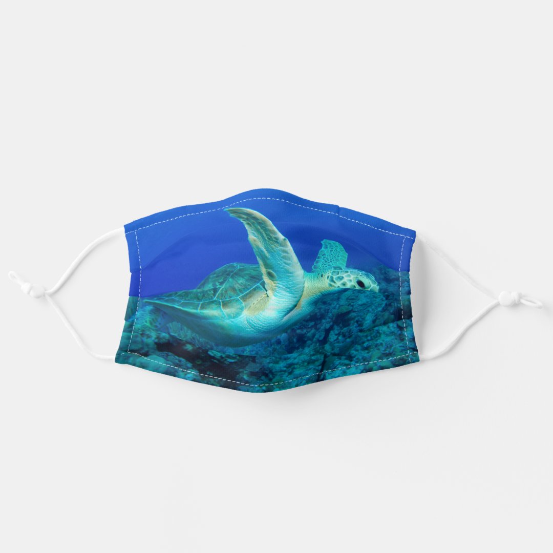 Sea Turtle Adult Cloth Face Mask | Zazzle