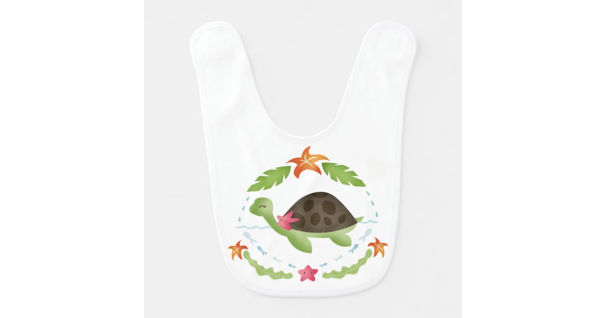 "Sea Turtle" Baby Bib | Zazzle