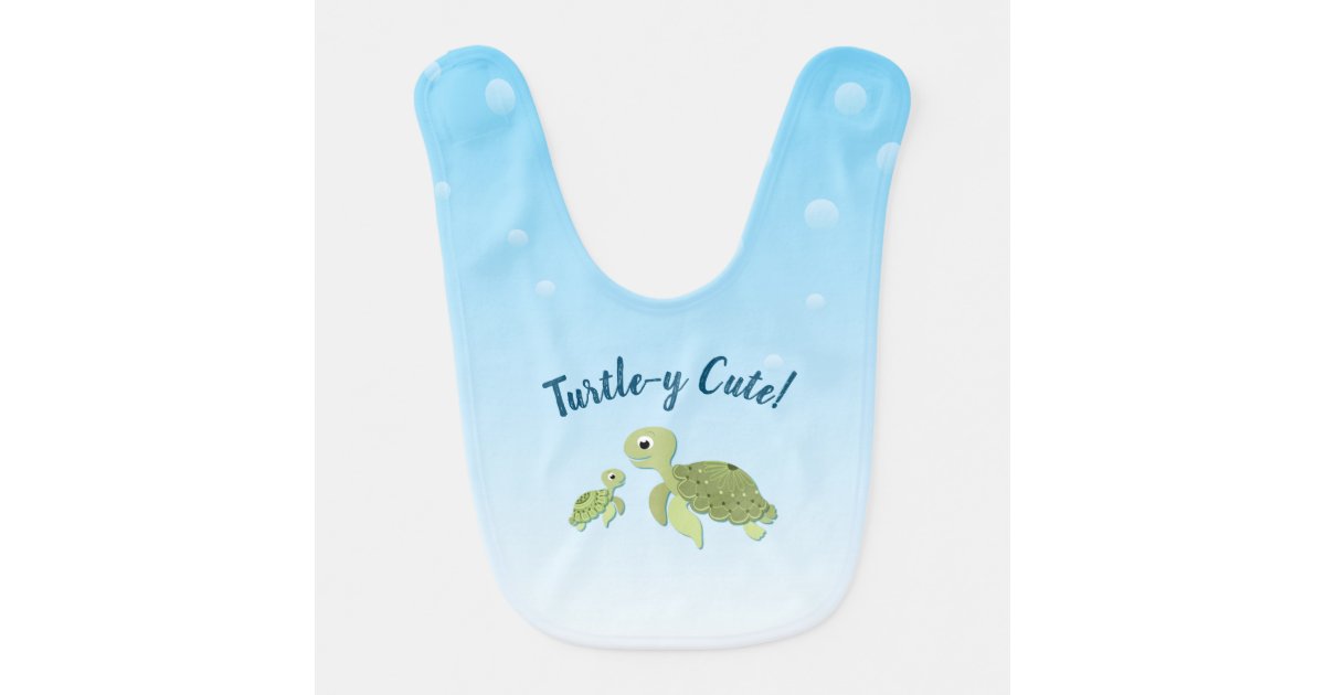Sea Turtle Baby Shower Co-Ed Gender Neutral Bib | Zazzle