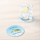 Sea Turtle Baby Shower Co-Ed Gender Neutral Round Paper Coaster | Zazzle