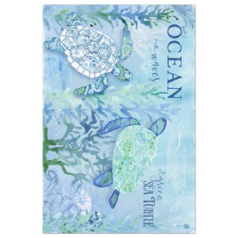 Sea Turtle Beach Ocean Sand Blue Decoupage Tissue Paper | Zazzle
