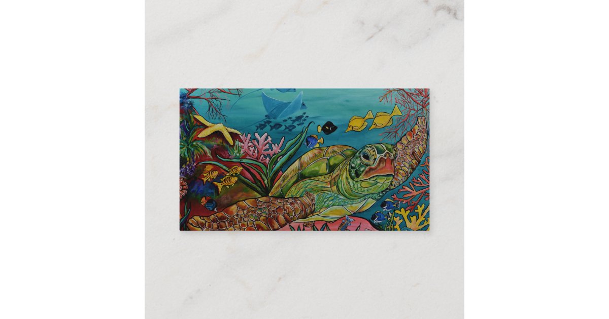 Sea Turtle business card | Zazzle