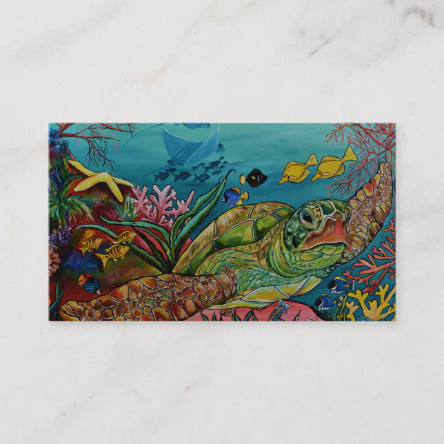 Sea Turtle business card | Zazzle