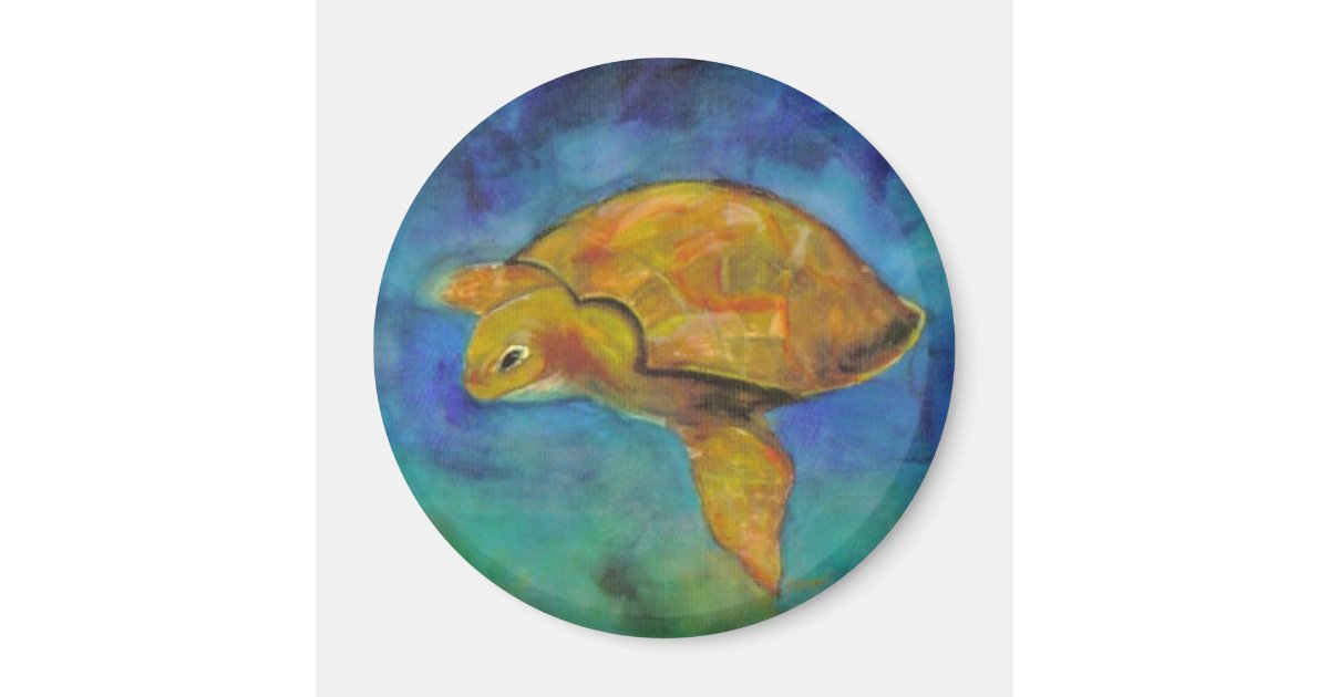 Sea Turtle by Paula Atwell Magnet | Zazzle