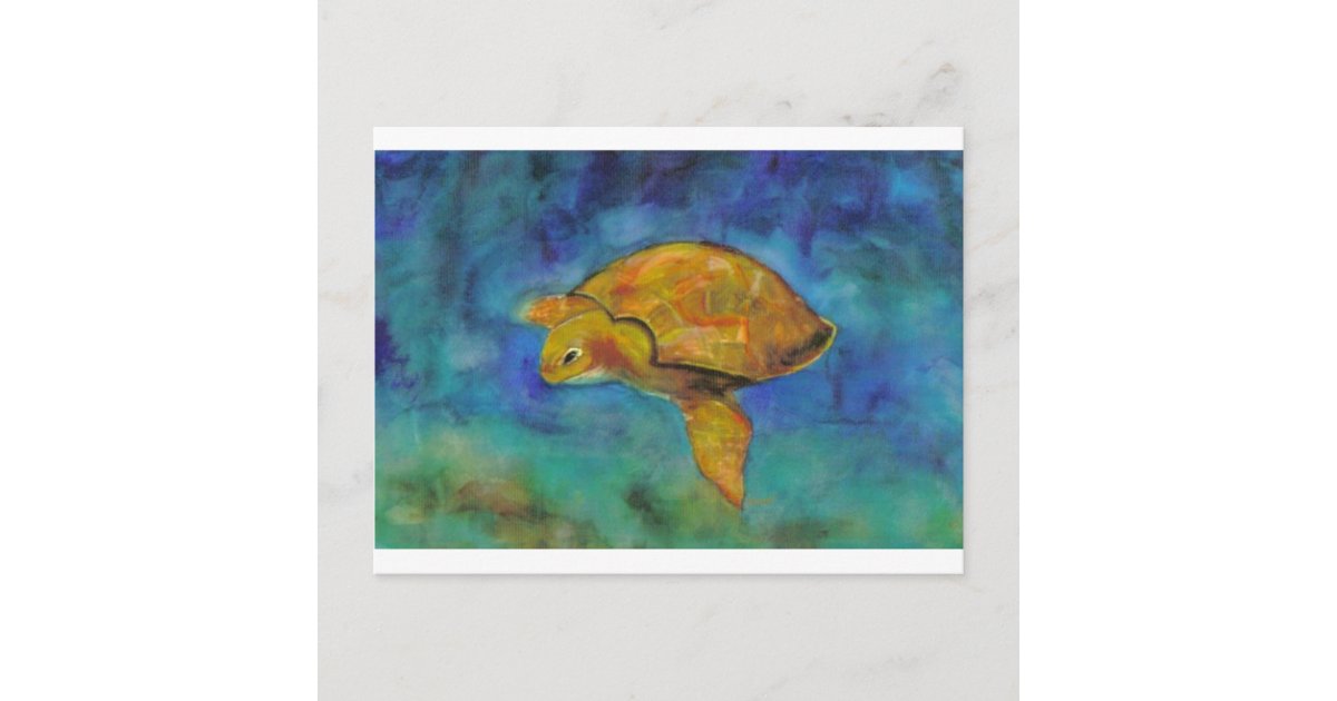 Sea Turtle by Paula Atwell Postcard | Zazzle