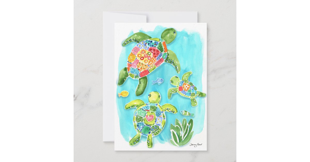 Sea Turtle Card | Zazzle