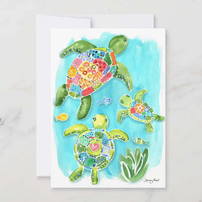 Sea Turtle Card | Zazzle