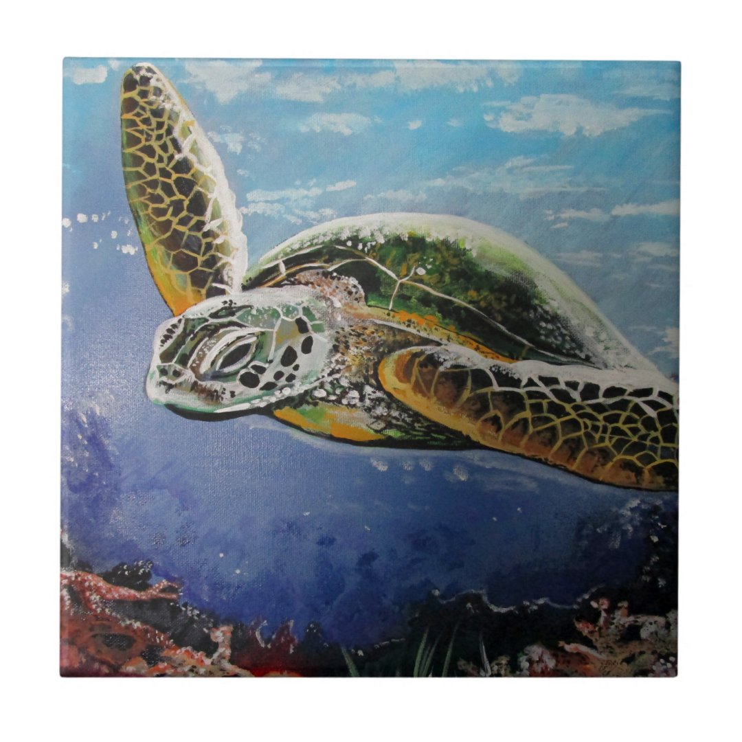Sea Turtle Ceramic Tile | Zazzle