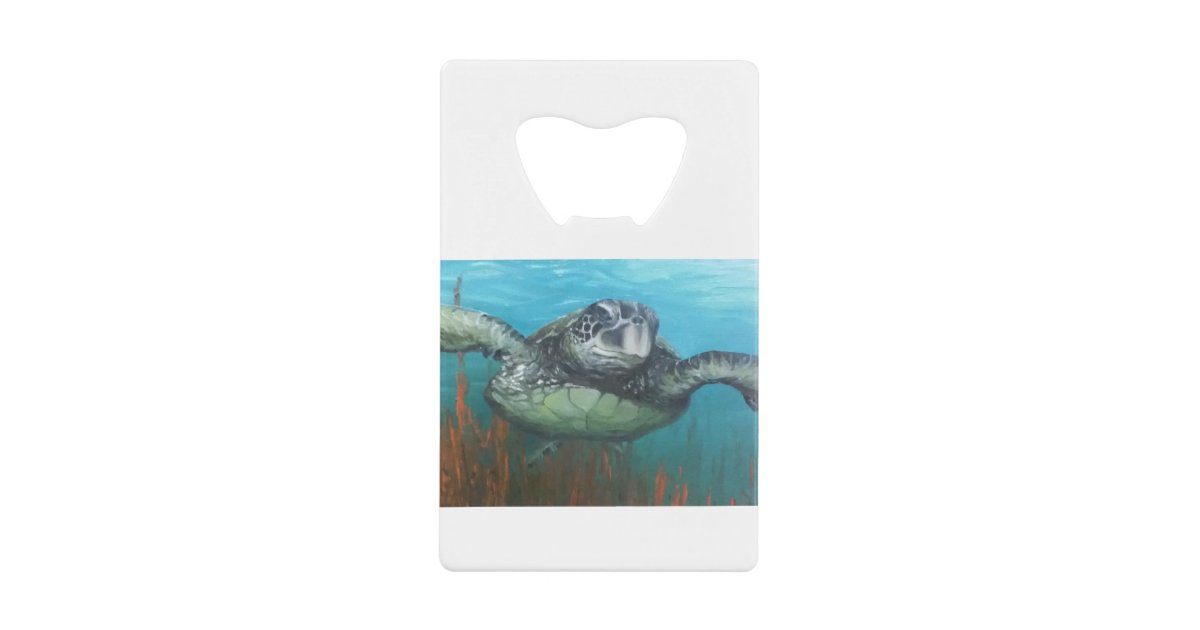 Sea Turtle Credit Card Bottle Opener | Zazzle
