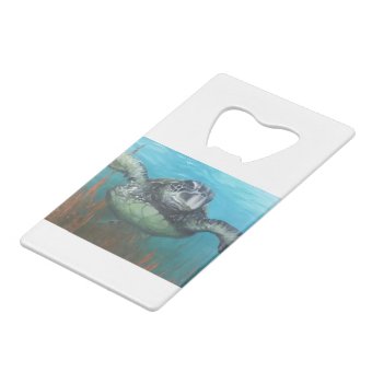 Sea Turtle Credit Card Bottle Opener | Zazzle