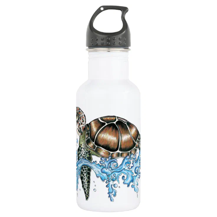 sea turtle design water bottle | Zazzle