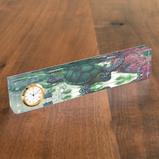 Sea Turtle Desk Name Plate | Zazzle.com