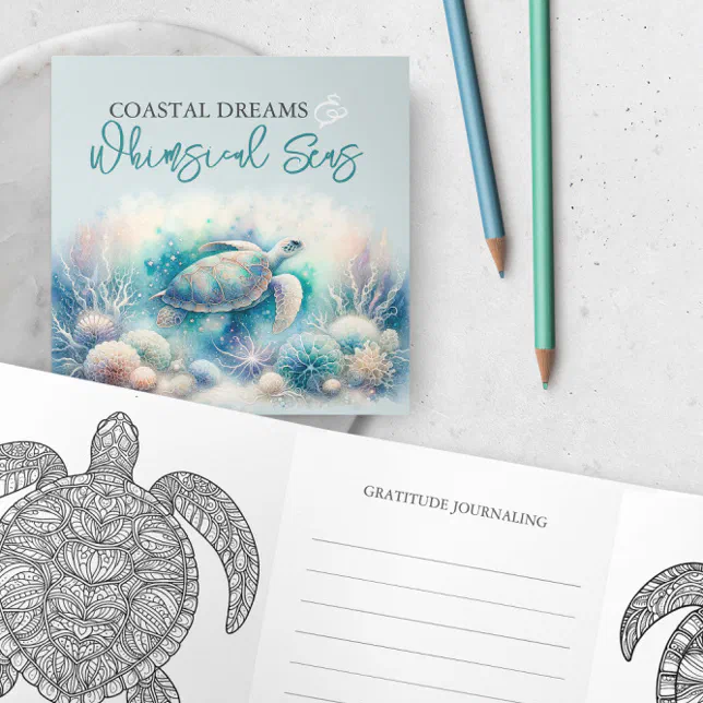 Sea Turtle Get Well Coloring Card | Zazzle