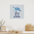 Sea Turtle Goodnight Poster | Zazzle