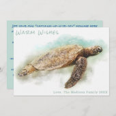 SEA TURTLE HOLIDAY CARD | Warm Wishes | Zazzle