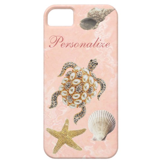 Sea Turtle Jewel Print, Starfish & Sea Shells Case-Mate iPhone Case ...