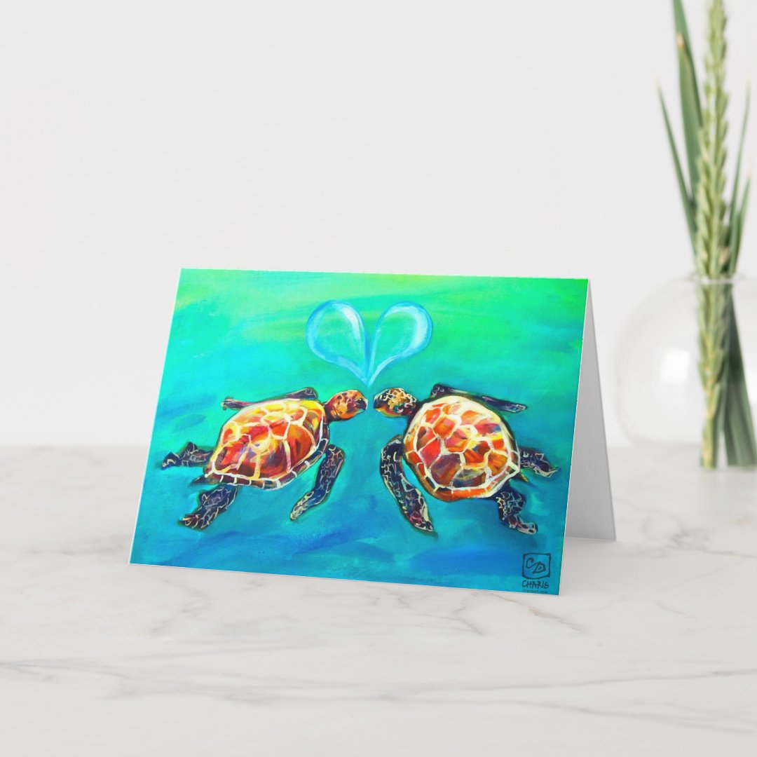 Sea Turtle Love Card | Zazzle