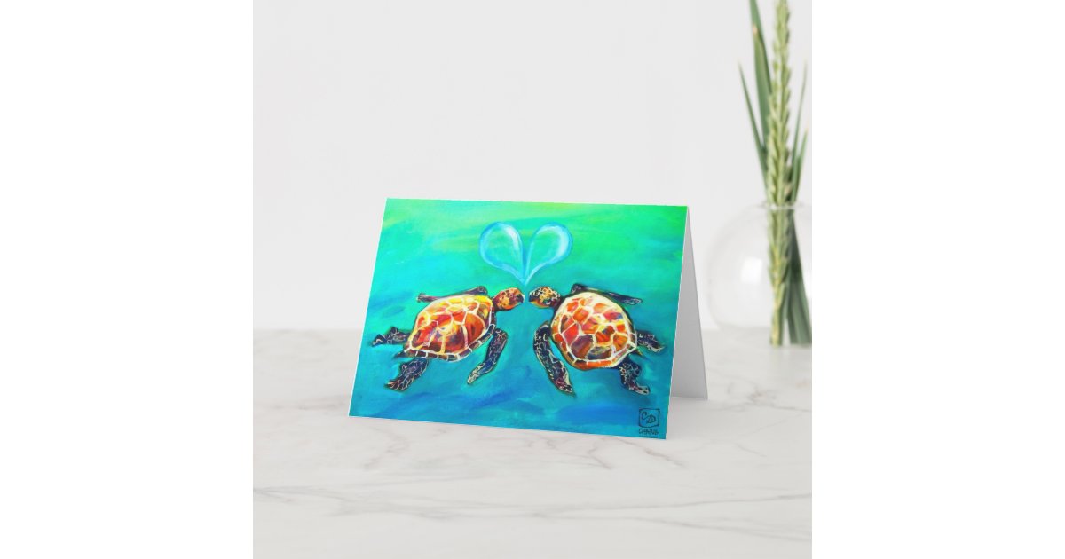 Sea Turtle Love Card | Zazzle