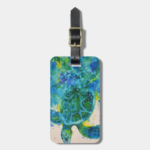 sea turtle luggage tag | Zazzle