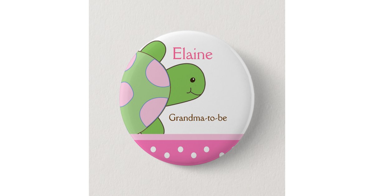 SEA TURTLE NAME TAG Personalized Button | Zazzle