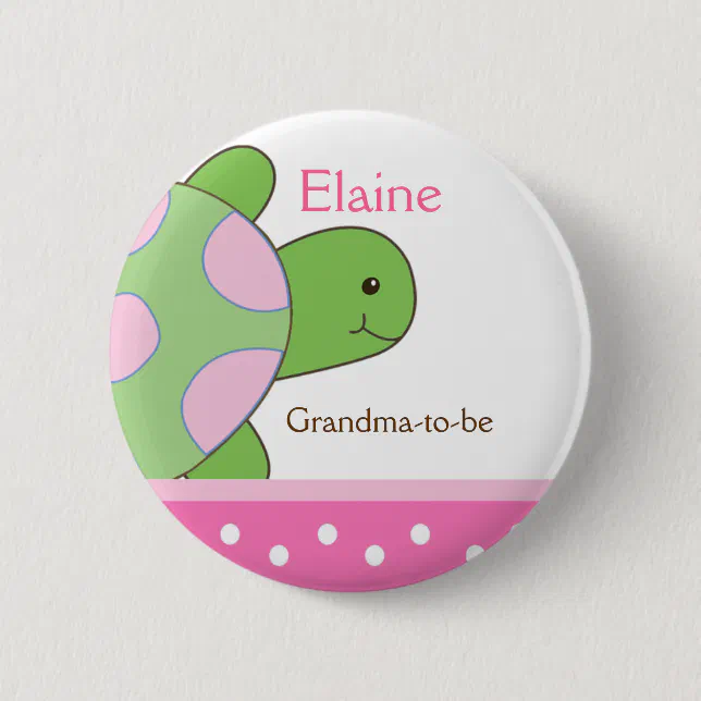 SEA TURTLE NAME TAG Personalized Button | Zazzle