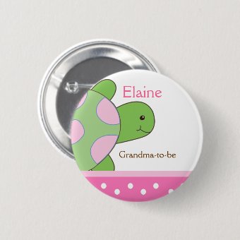 SEA TURTLE NAME TAG Personalized Button | Zazzle