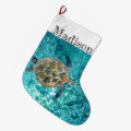 Sea Turtle Ocean Large Christmas Stocking | Zazzle