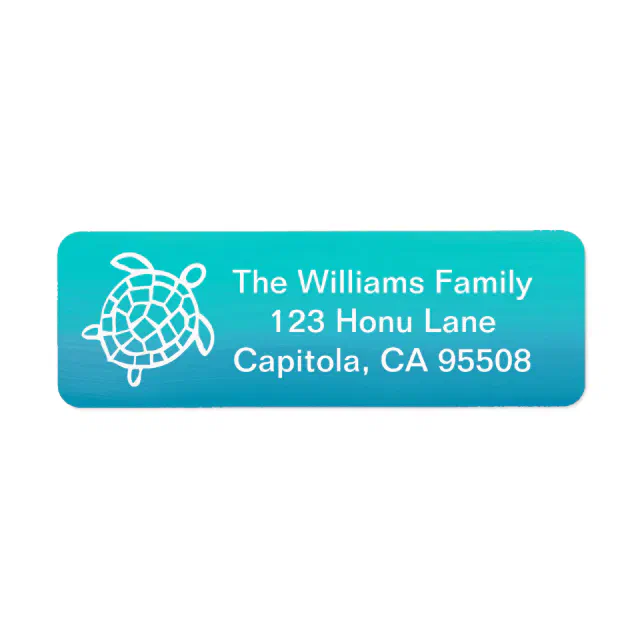 Sea Turtle Ocean Watercolor Address Labels | Zazzle