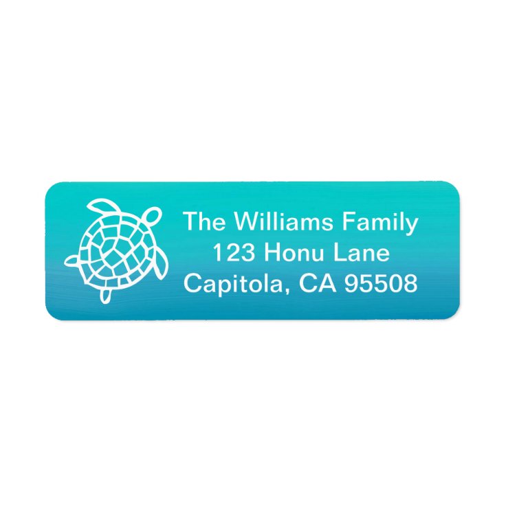 Sea Turtle Ocean Watercolor Address Labels | Zazzle