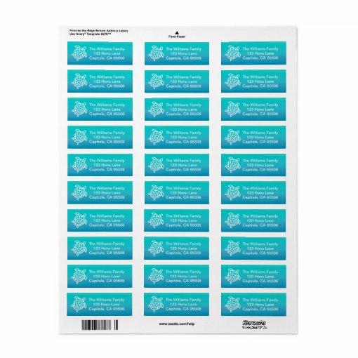 Sea Turtle Ocean Watercolor Address Labels | Zazzle
