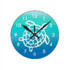 Mosaic Sea Turtle Clock | Zazzle.com
