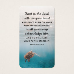 Sea Turtle Photo Remembrance Prayer Card | Zazzle