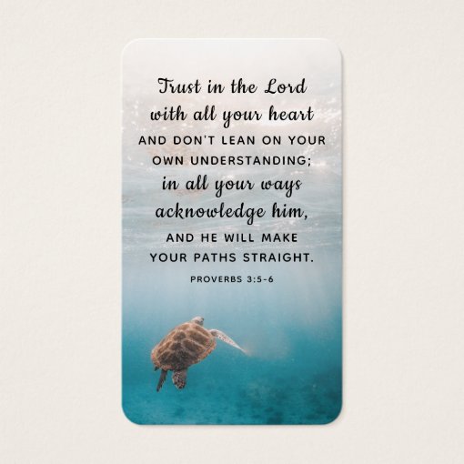 Sea Turtle Photo Remembrance Prayer Card | Zazzle